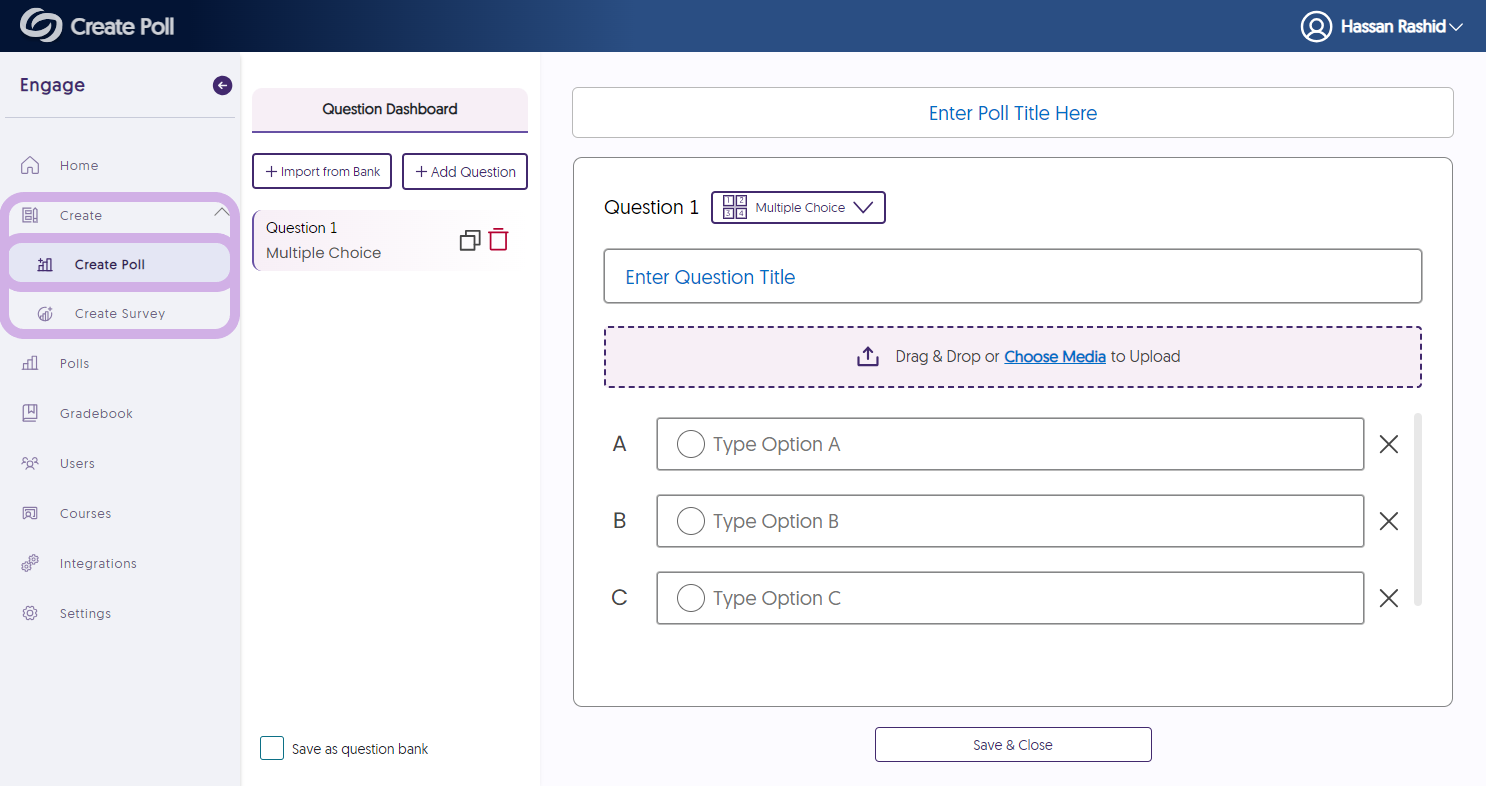 Creating an Engage Poll – YuJa Help Center