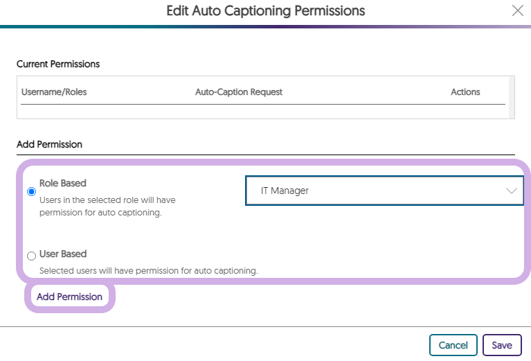 Assigning Auto-Captioning Permissions – YuJa Help Center