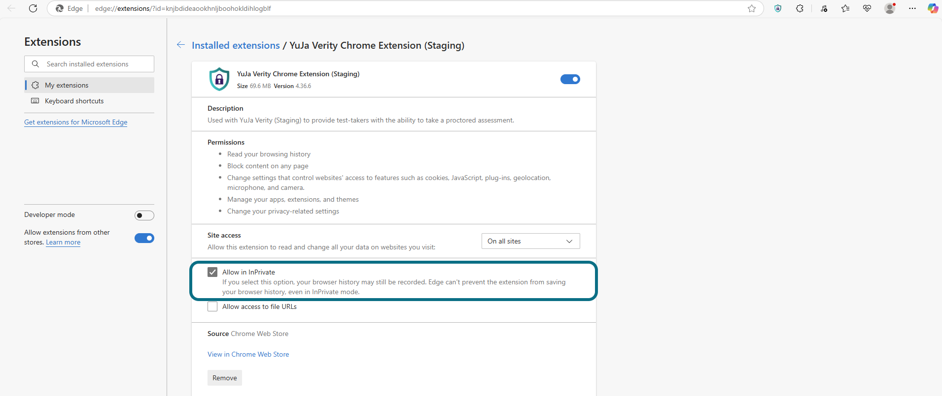 Enabling Incognito Mode for the Verity Browser Extension – YuJa Help Center