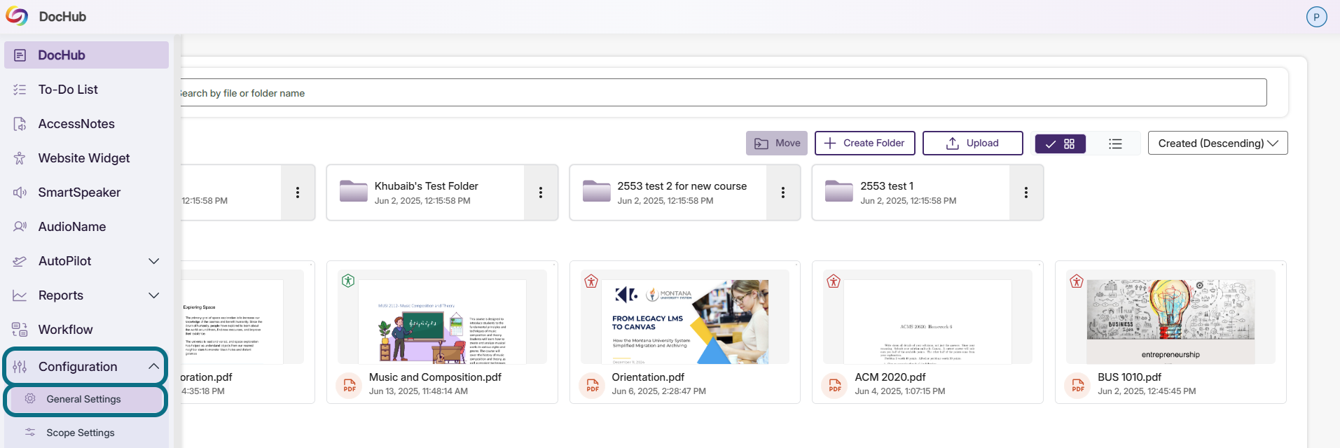 Creating a Default Folder in Panorama DocHub – YuJa Help Center