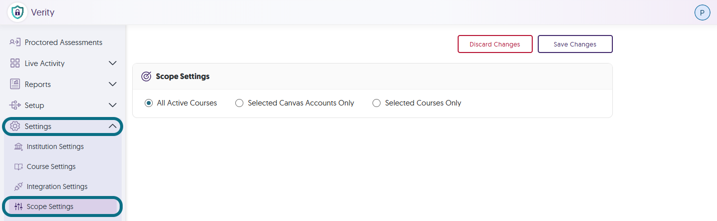 Managing Verity's Scope Settings – YuJa Help Center