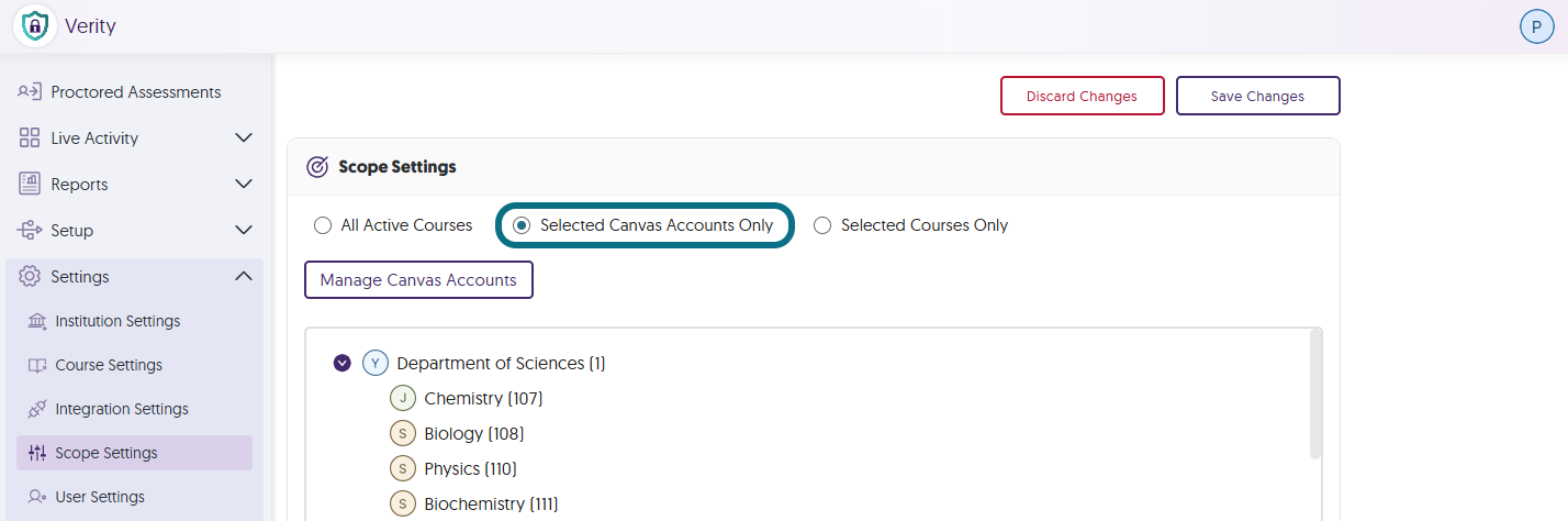 Managing Verity's Scope Settings – YuJa Help Center