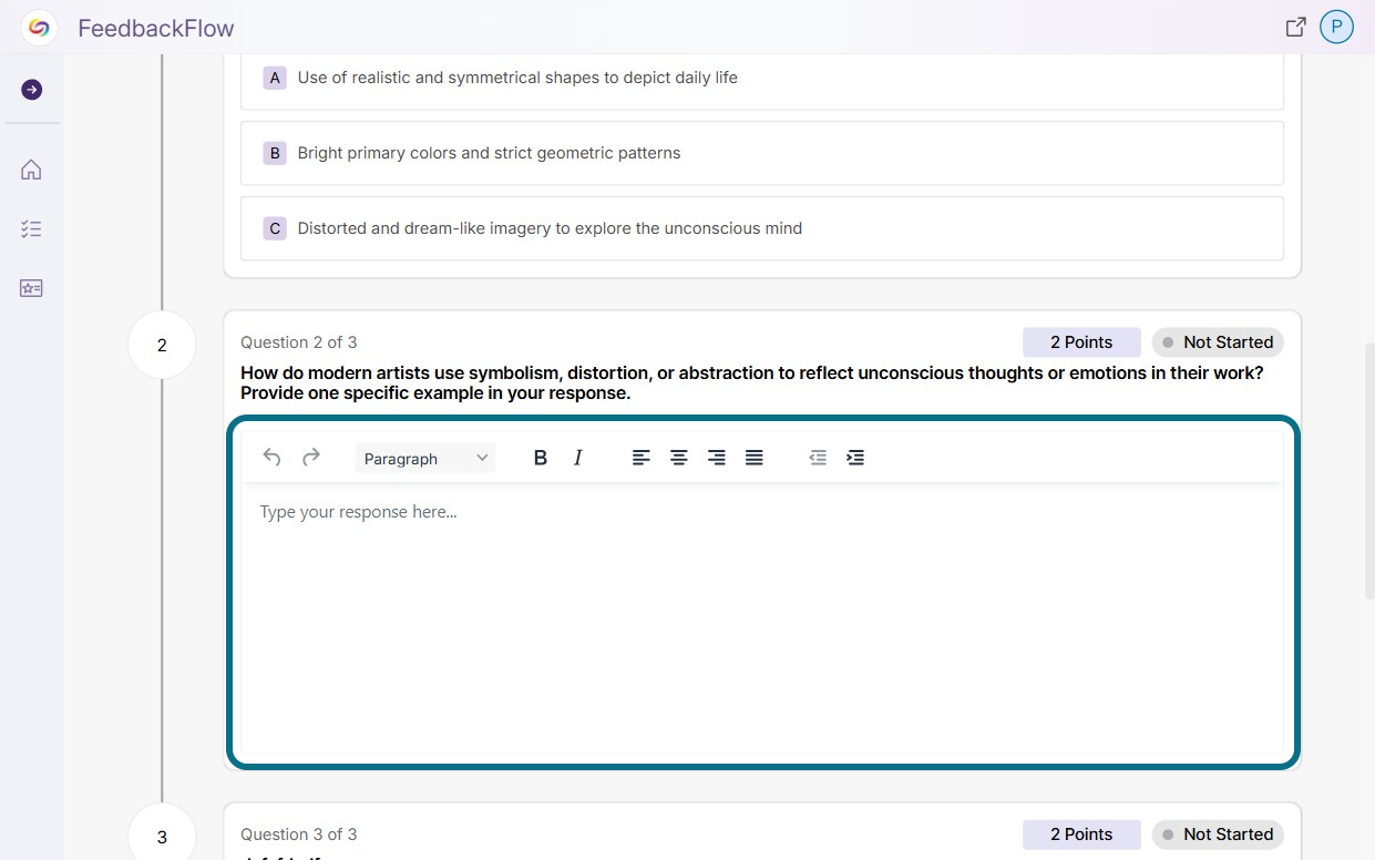 Taking a FeedbackFlow Assessment – YuJa Help Center