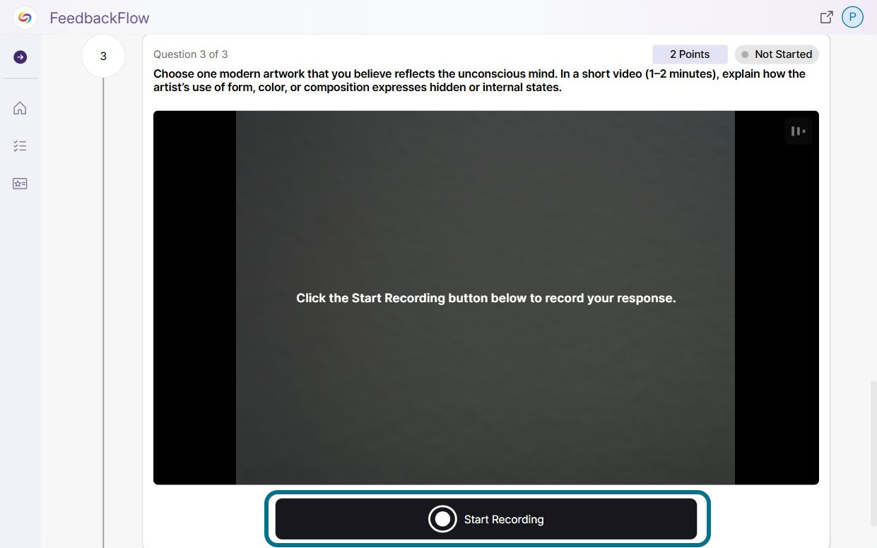 Taking a FeedbackFlow Assessment – YuJa Help Center