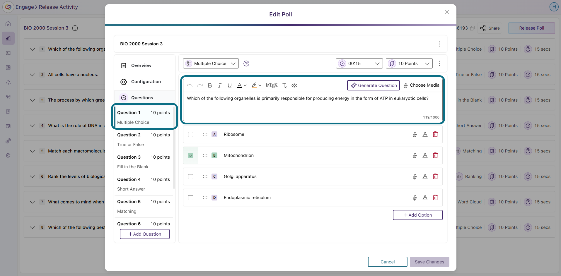 Releasing an Engage Poll – YuJa Help Center