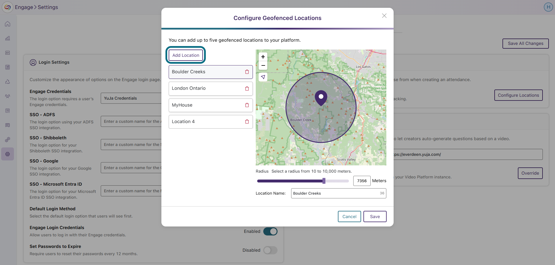 Creating Default Geofence Locations for Your Institution – YuJa Help Center