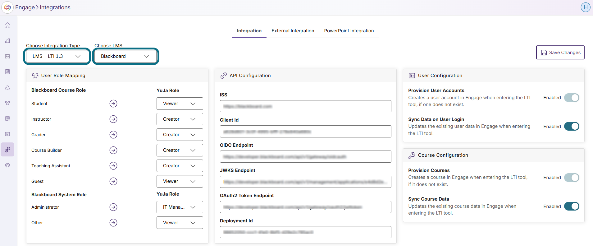 Integrating Engage into Blackboard Ultra Using LTI 1.3 – YuJa Help Center