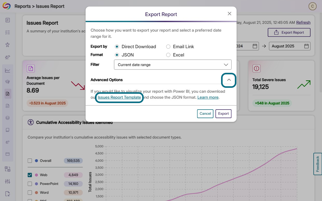 Exporting Panorama Report for Power BI Visualization – YuJa Help Center