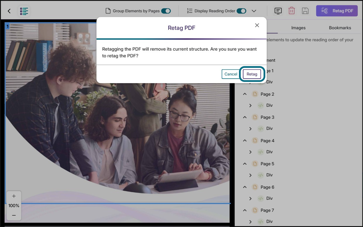 Retagging PDF Elements Using Structural Remediation – YuJa Help Center