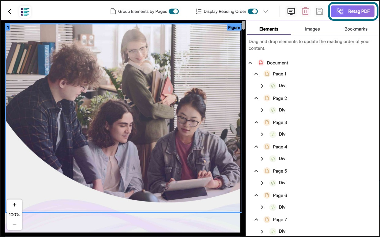 Retagging PDF Elements Using Structural Remediation – YuJa Help Center