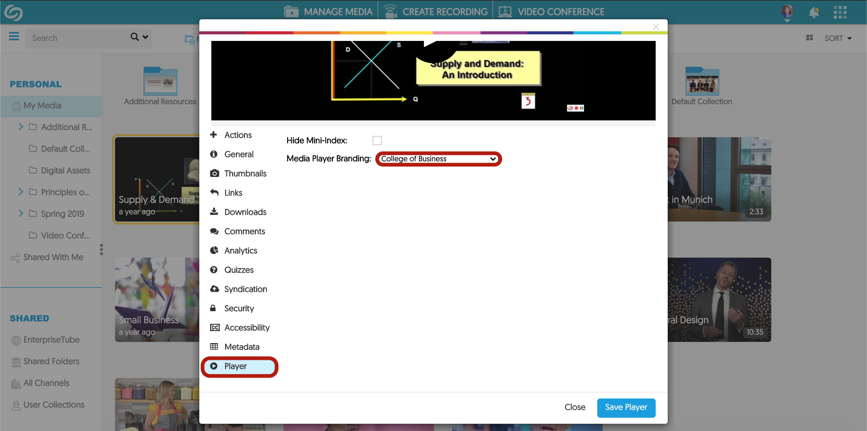 Customizing Media Player Themes – YuJa
