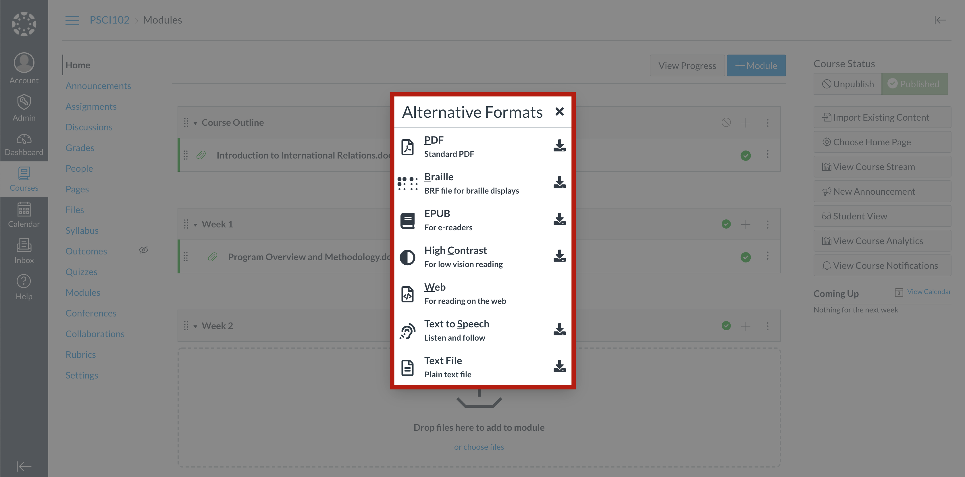 Accessing Panorama Accessibility Formats in Instructure Canvas – YuJa ...