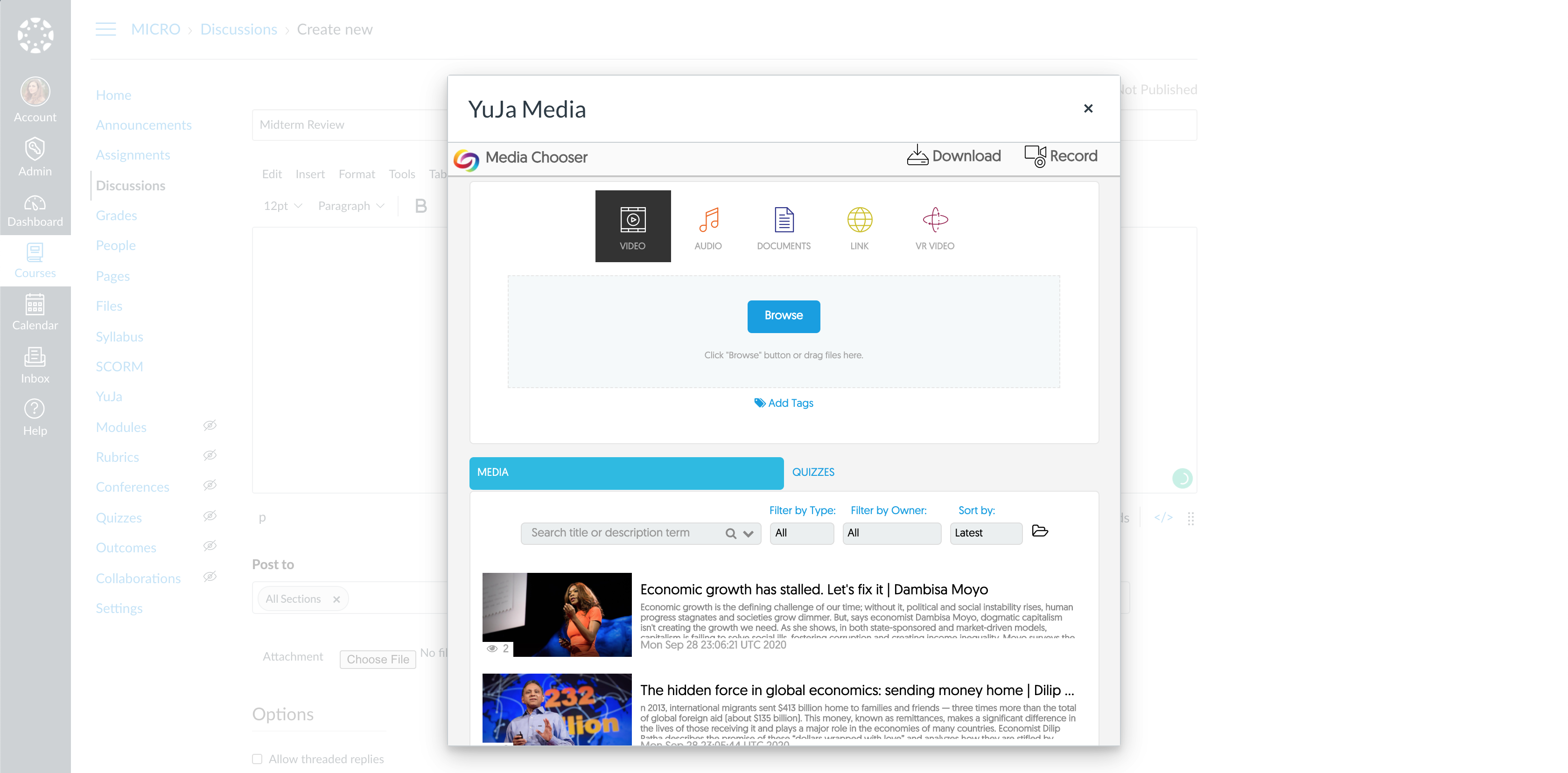 Integrating the YuJa Enterprise Video Platform into Instructure Canvas ...