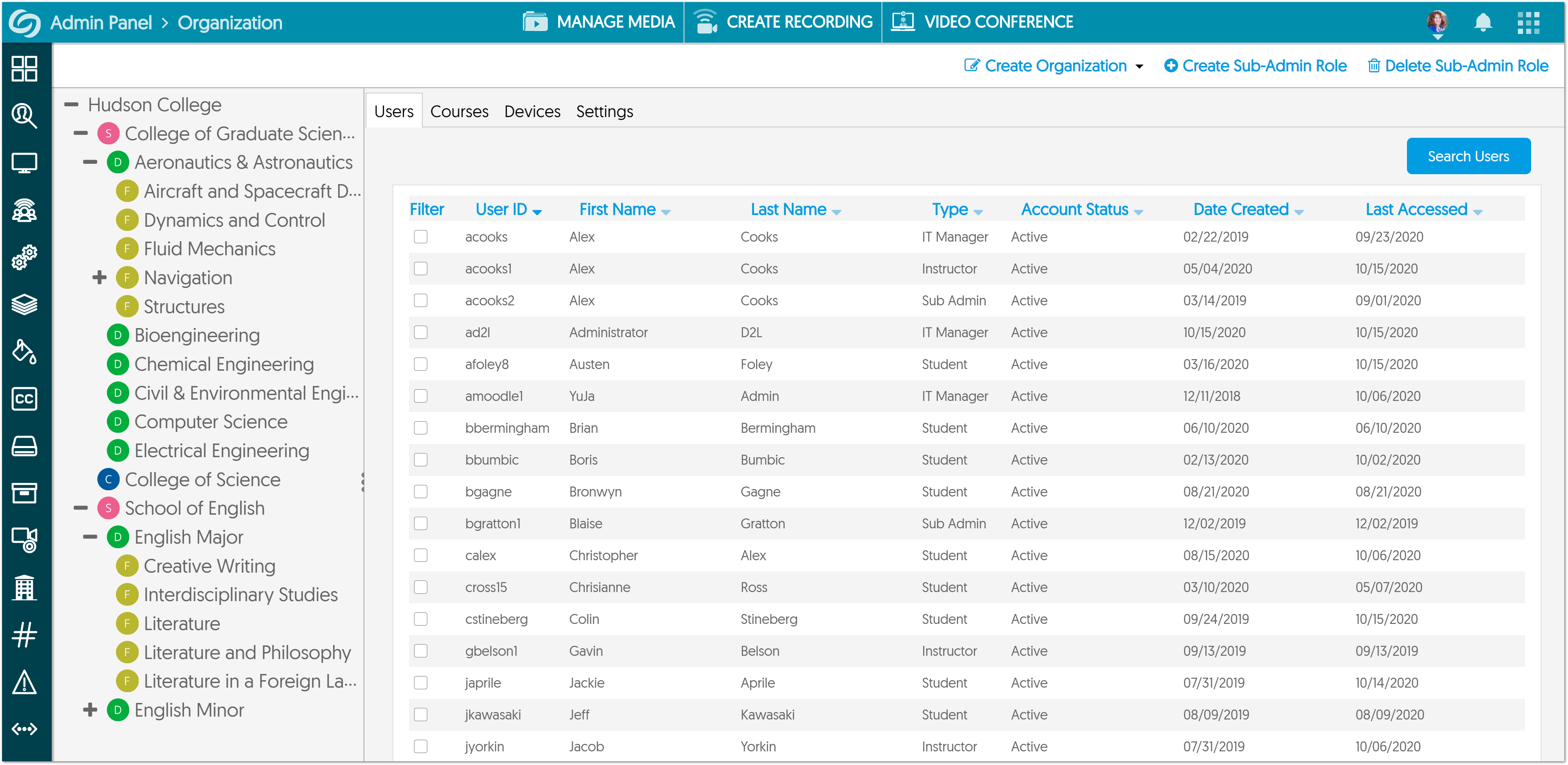 Using the Admin Panel's Organization Tab – YuJa Help Center